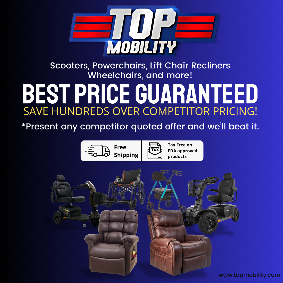 Top Mobility | Mobility Scooters, Power Wheelchairs, & Lift Chairs ...
